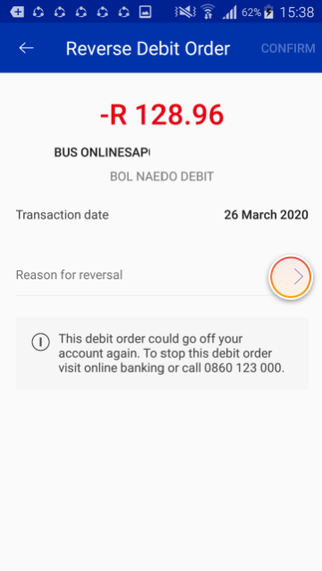 How to reverse a debit order | Standard Bank