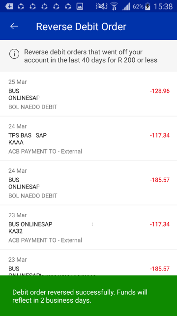 How to reverse a debit order | Standard Bank